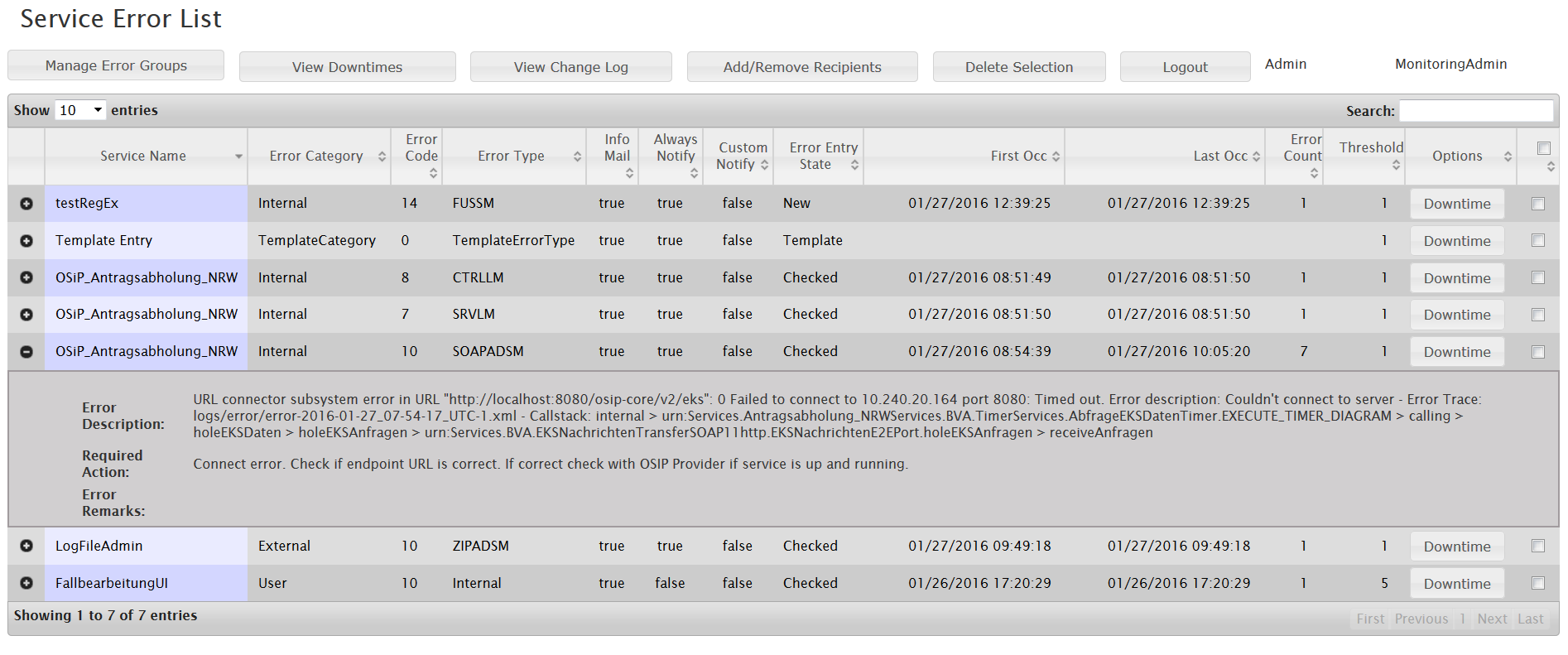 Usage Of The Monitoring Ui